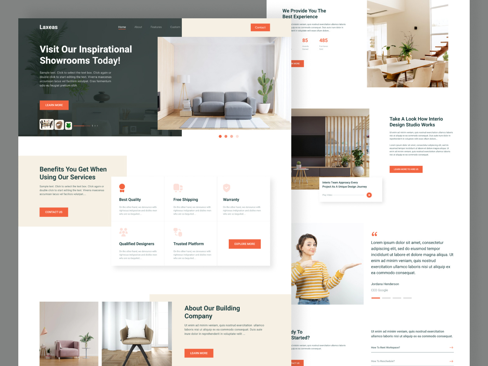 Furniture Landing Page Design by UI/UX Magician on Dribbble