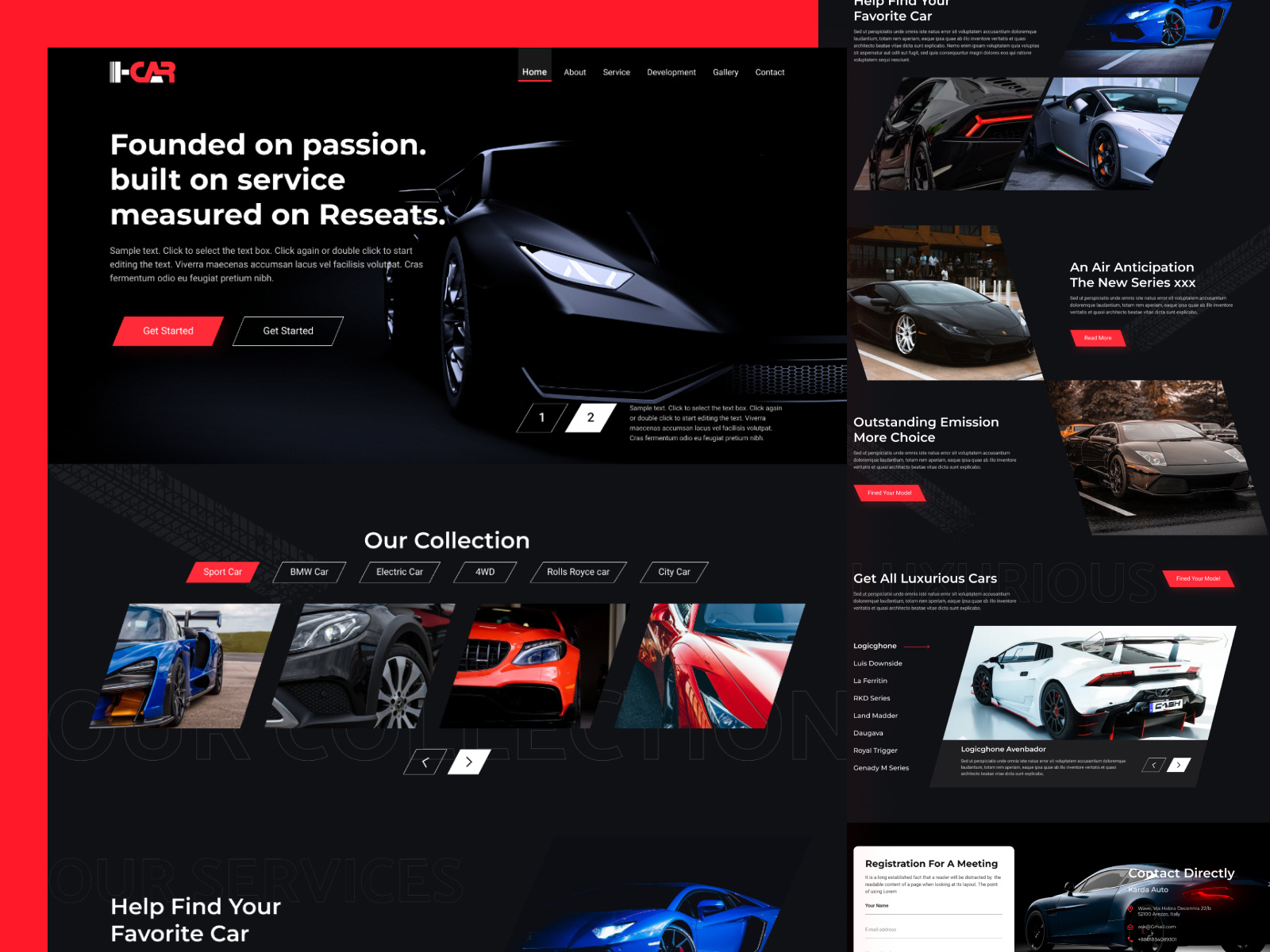 Renty - Car Rental Landing Page by UI/UX Magician on Dribbble