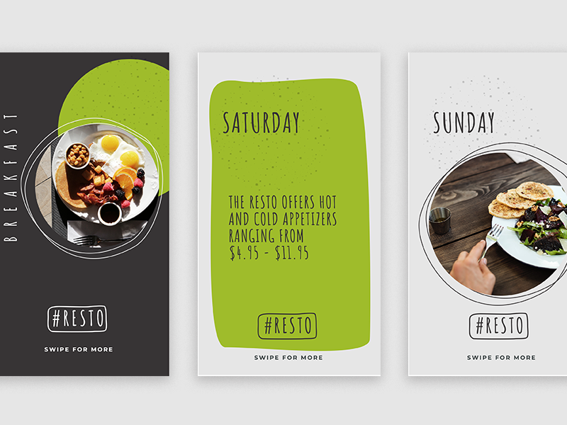 Free PSD / Resto Instagram Stories by MariiaN on Dribbble