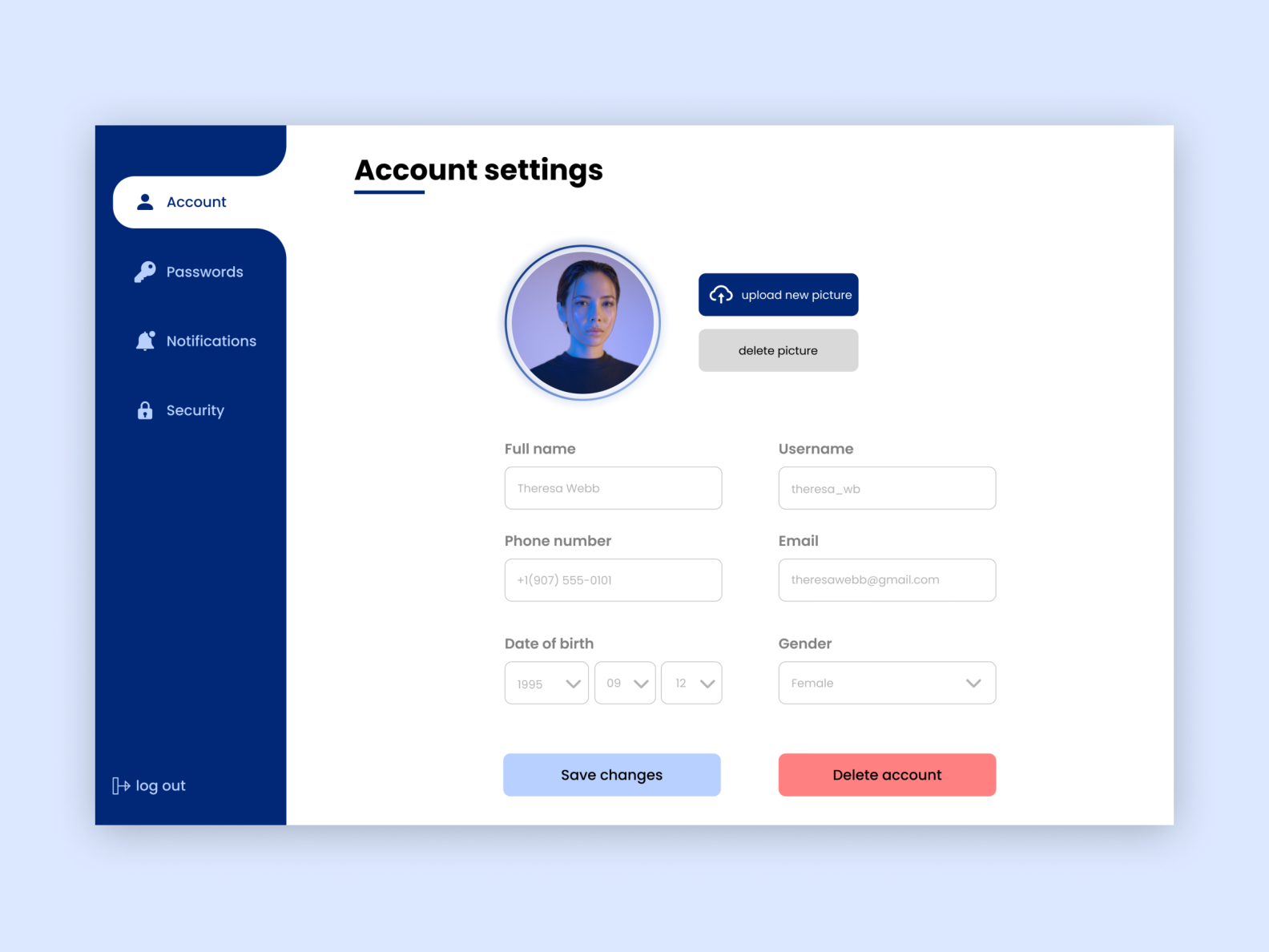 Website settings - Daily UI 007 by Ilona on Dribbble