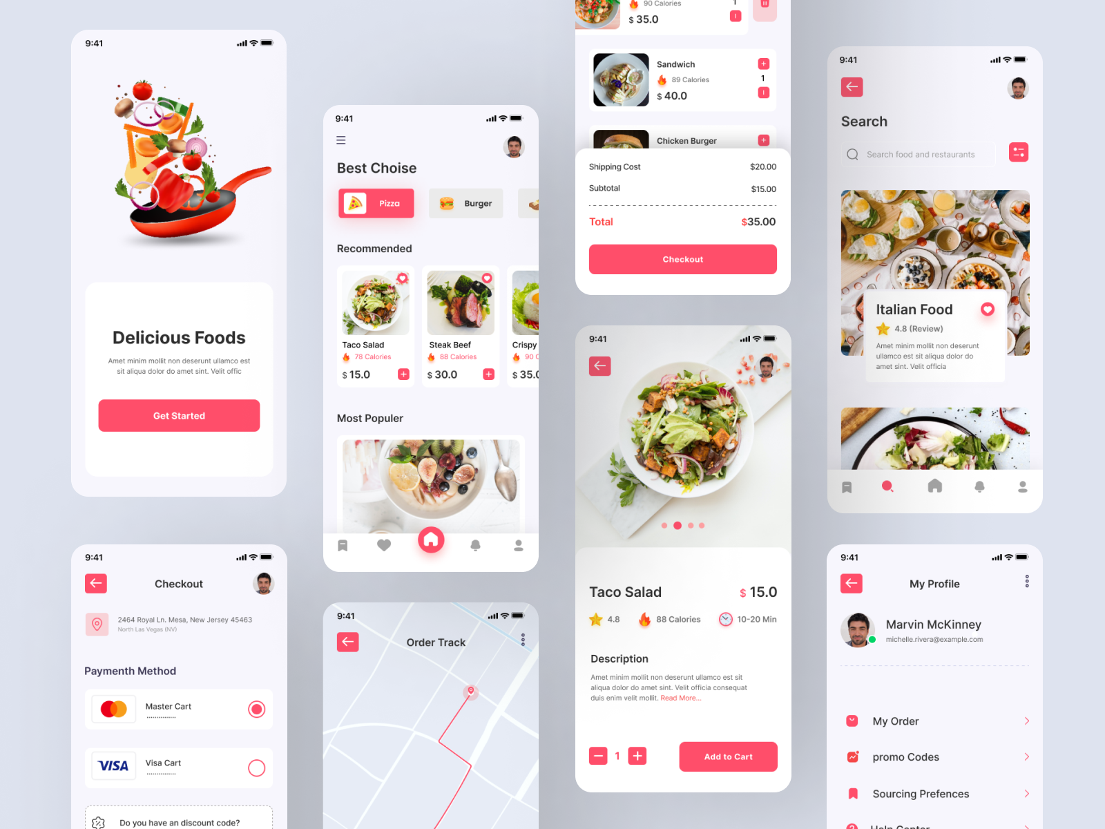 Food Application Design by Manowar on Dribbble