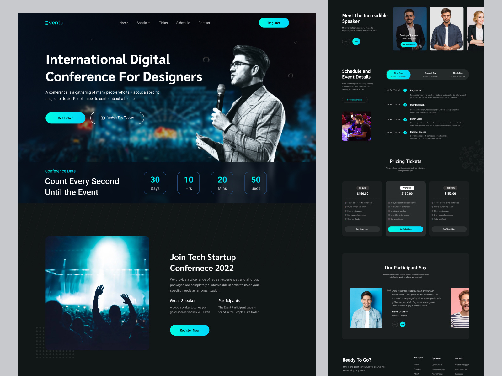 Eventu - Event Conference Landing Page by Manowar on Dribbble