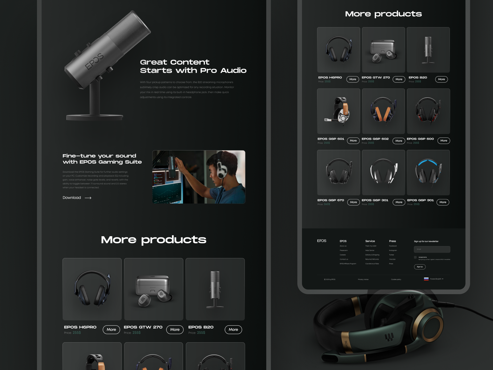 EPOS Landing Page - Part 3 by Vlad Varyvdin on Dribbble