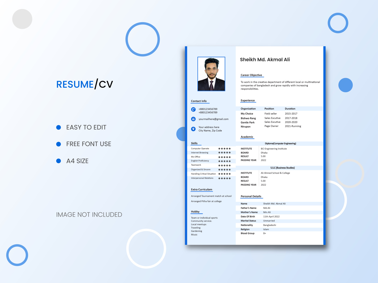 CV DESIGN| MODERN CV|RESUME DESIGN by Nuriaphic on Dribbble