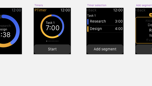 Productivity Timer - Apple Watch UI Kit by Jarek Ceborski for Netguru ...