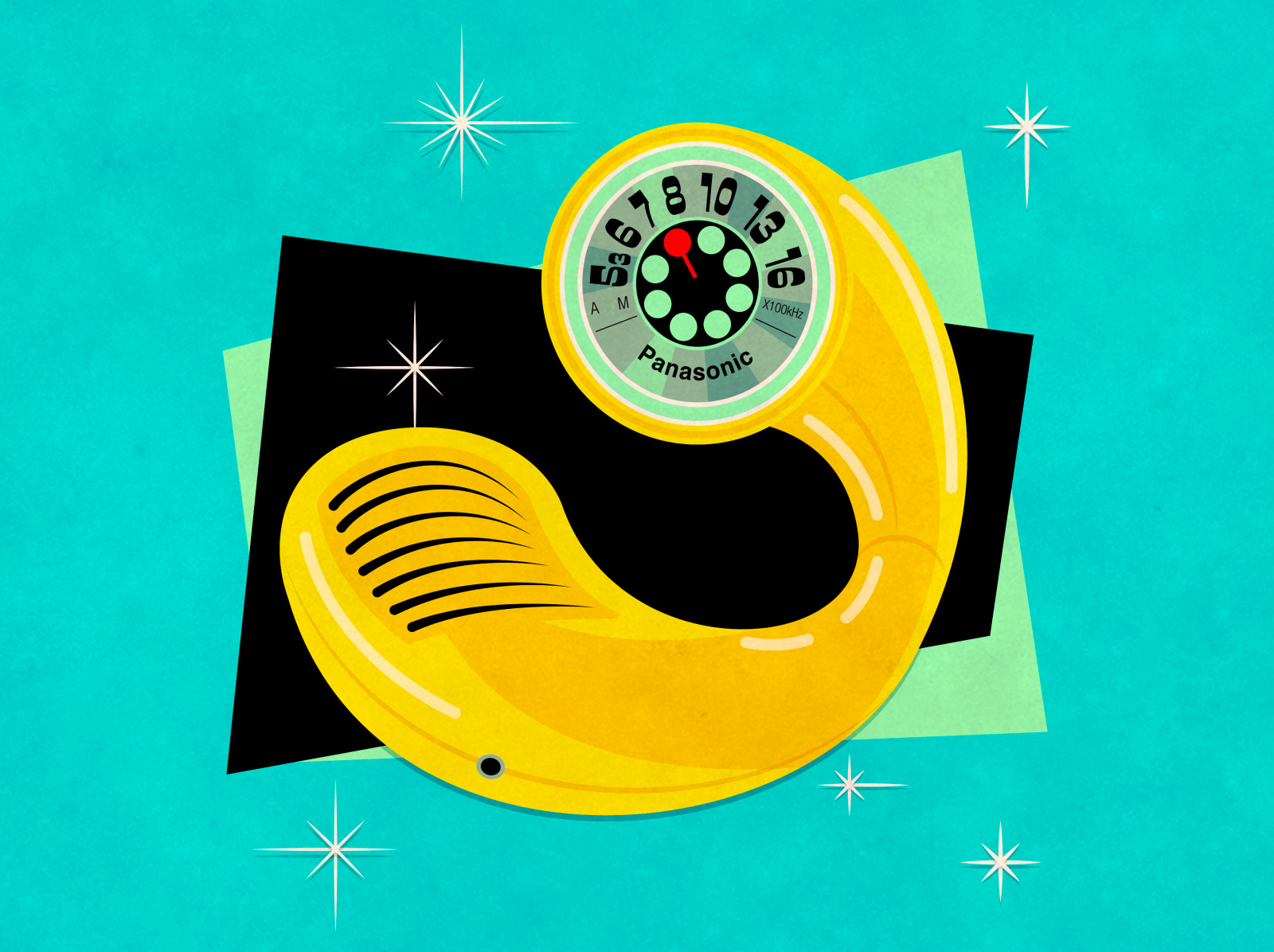 1970's Toot-a-Loop Radio by Jane Gardner on Dribbble