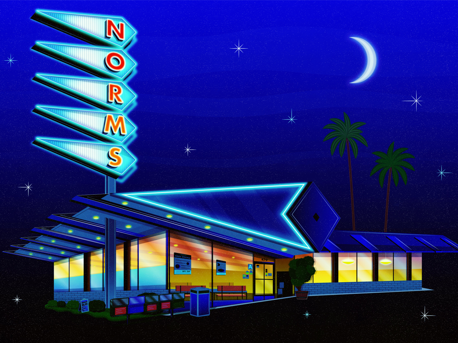 Norms at Night by Jane Gardner on Dribbble