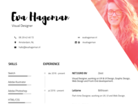 My Resume / CV by Eva Hageman on Dribbble