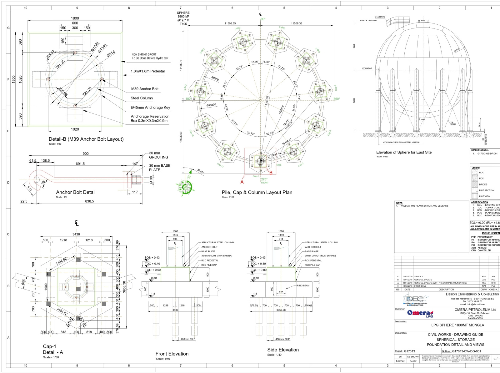Foundation Details Of A Spherical Tank By Johinul Alam On Dribbble