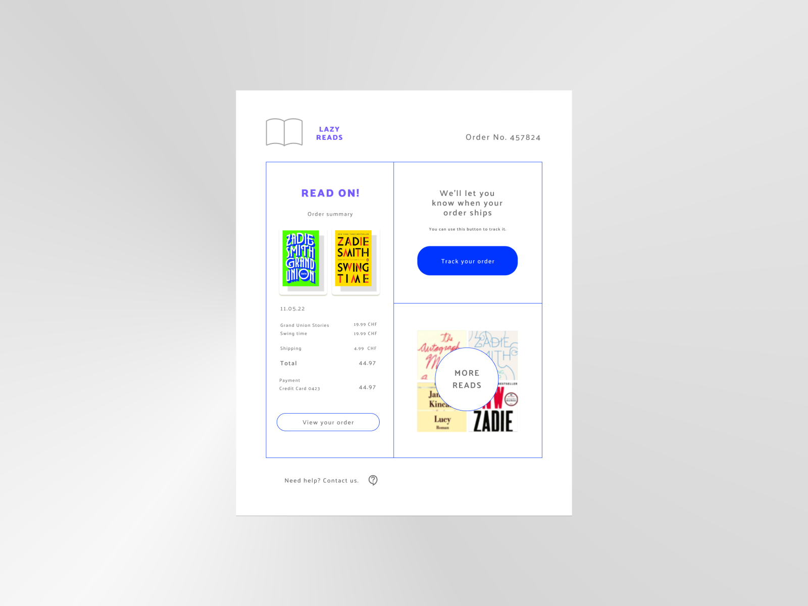 Daily UI | Email receipt by Cayla Casares on Dribbble