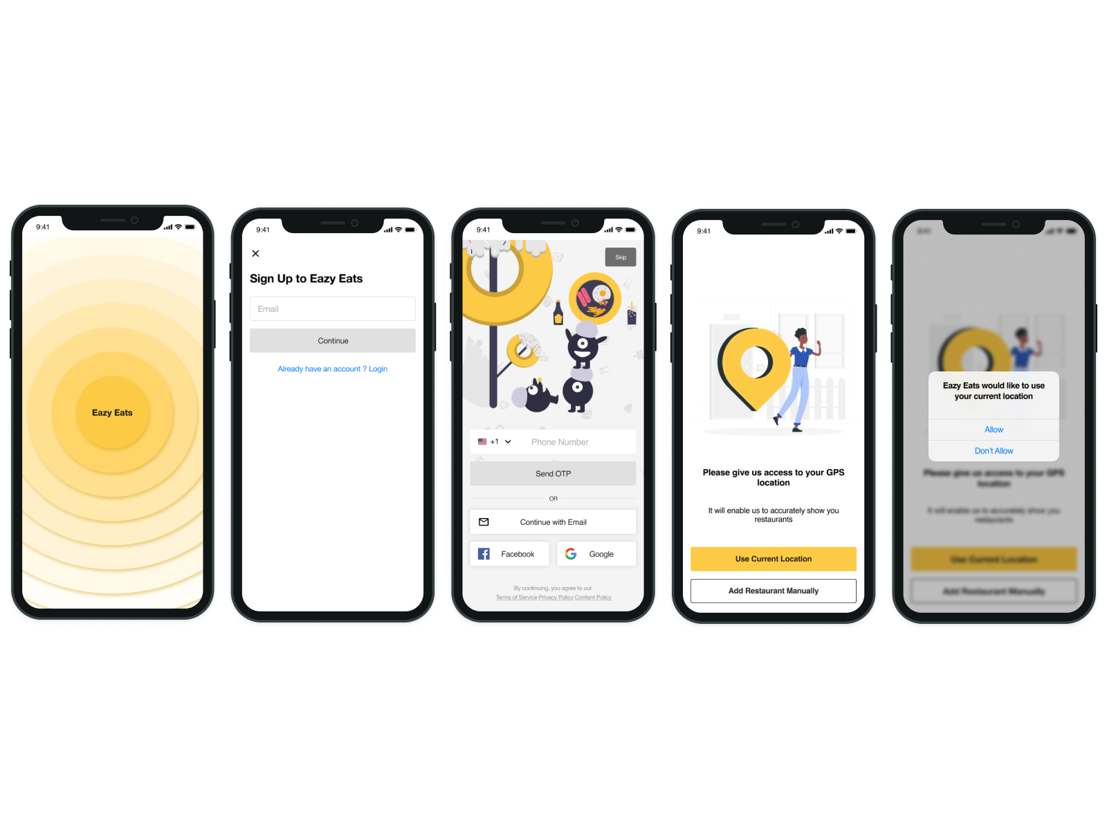Sign Up | Sign In | Location Access by Dhaivat Shah on Dribbble