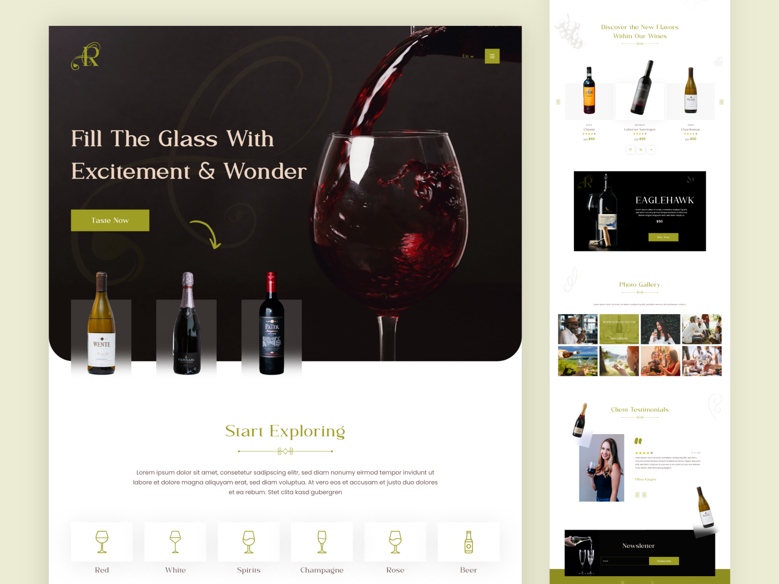 Wine Shop Concept by Josh Smakman on Dribbble
