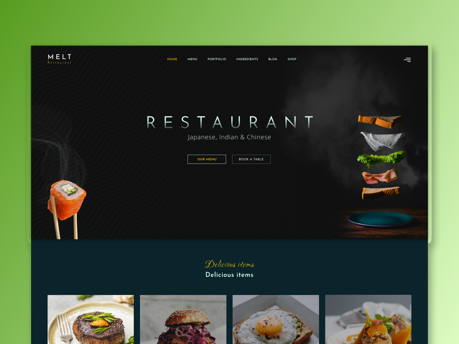 Web Ui Design For A Restaurant By Niaz Ahmad On Dribbble