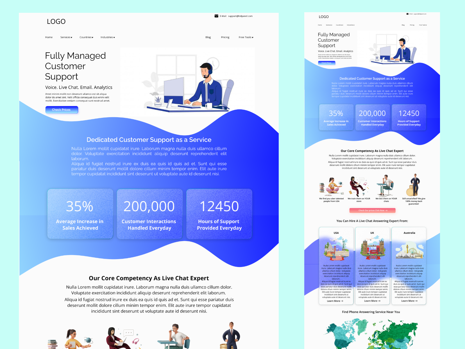 Customer support provider by prajwal tagotra on Dribbble