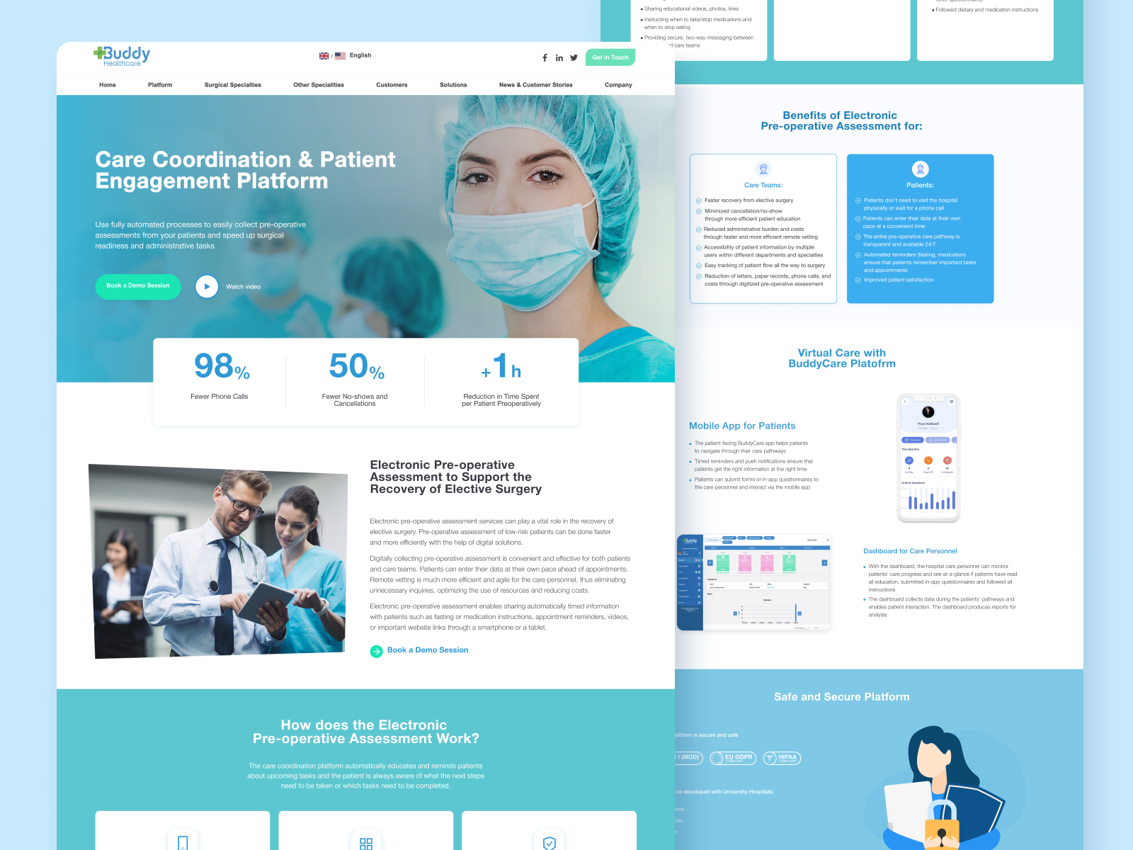 Healthcare website design by Obvious Studio on Dribbble