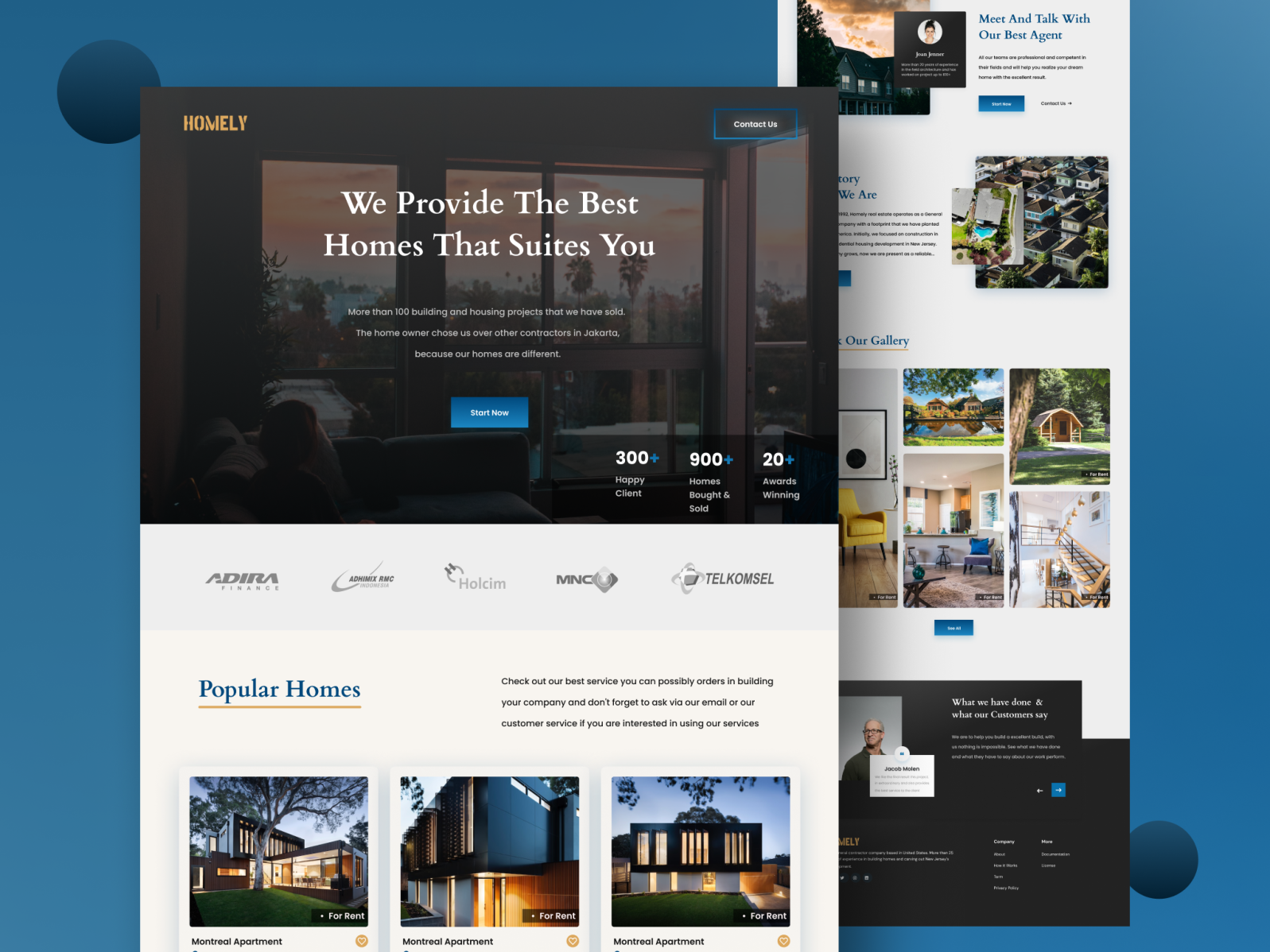 Real Estate Landing Page UI by Bawo Otaigho on Dribbble