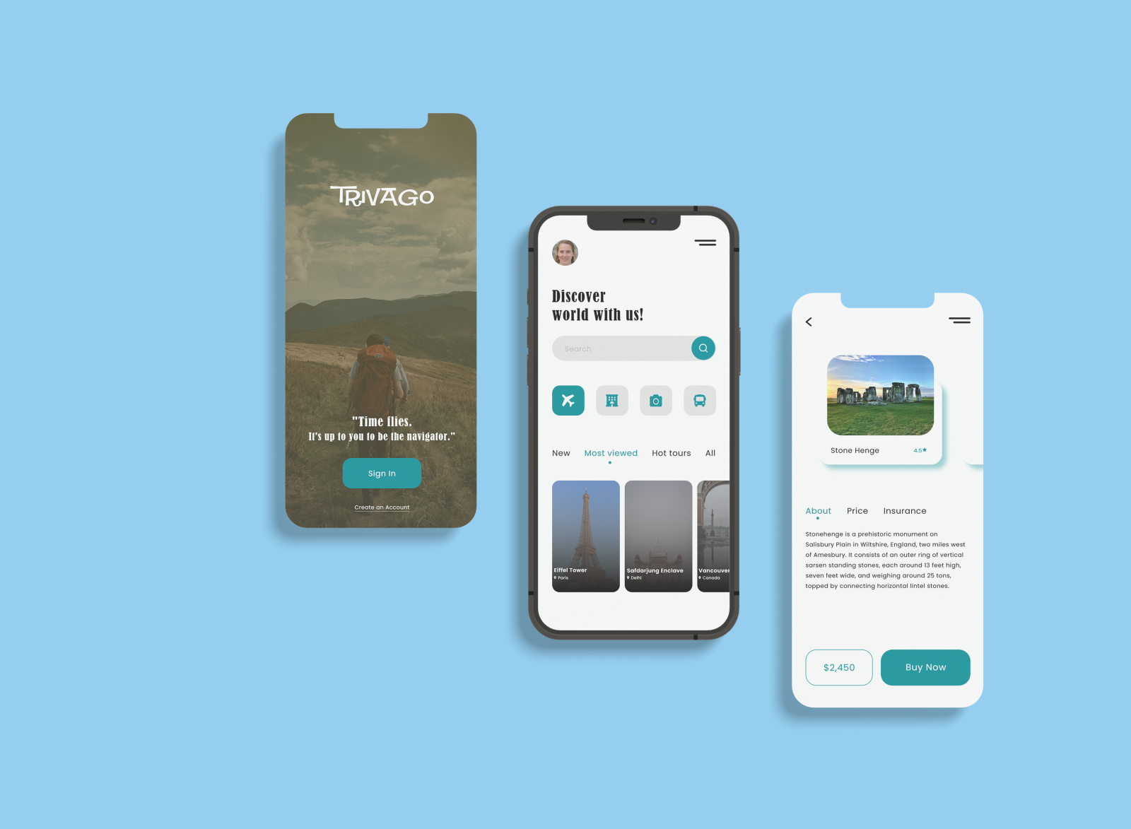 Tourism Application UI/UX Design by Zubair Ghouri on Dribbble