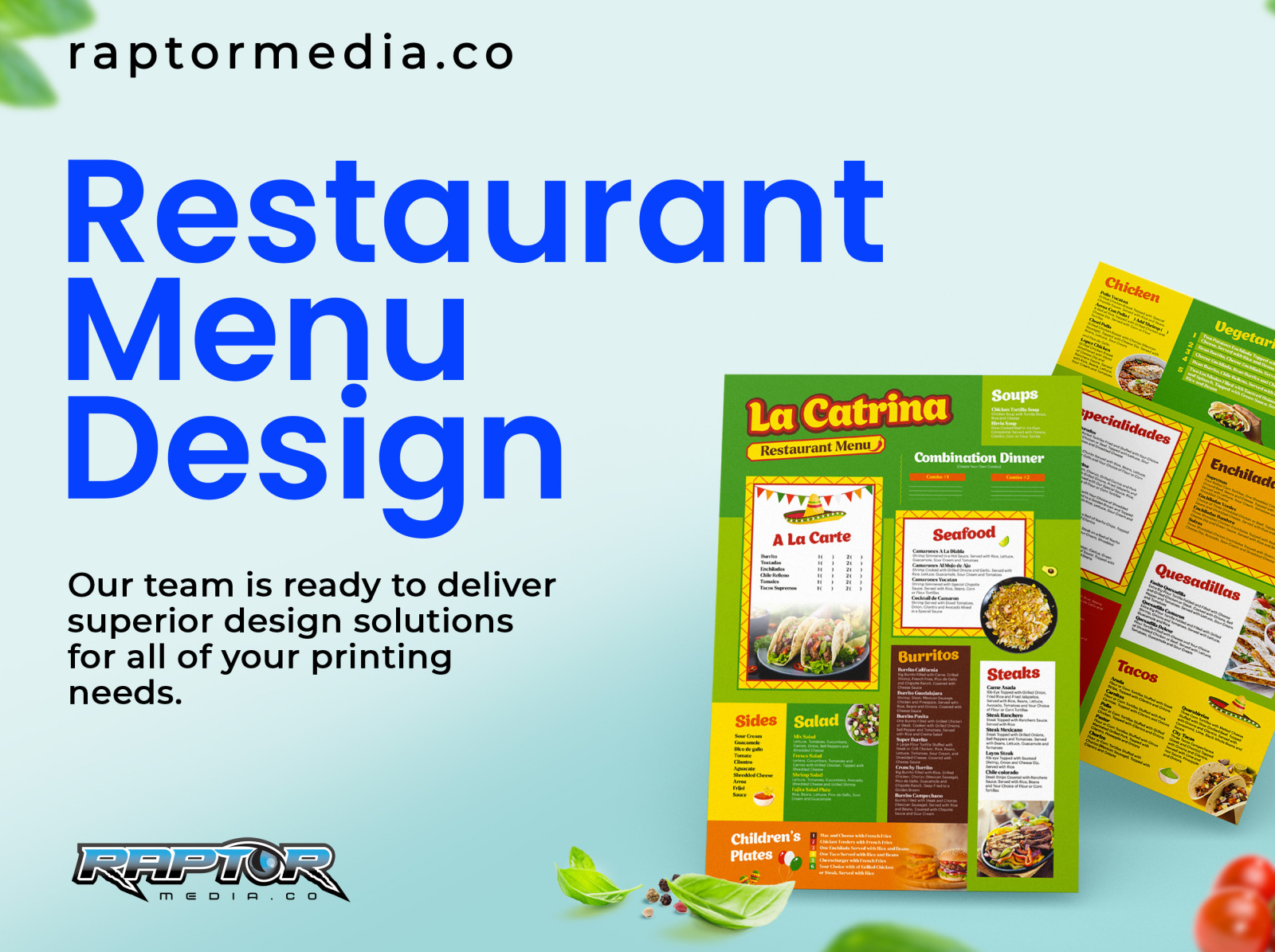 Restaurant Menu Design by Raptor Media on Dribbble