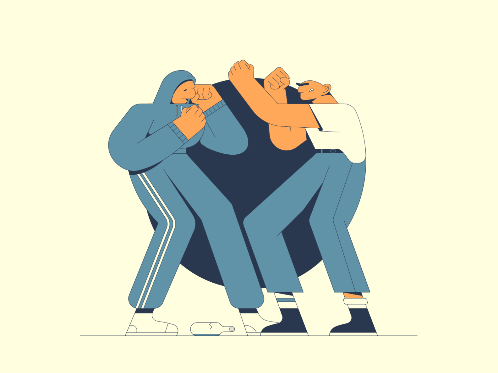 Violent Bar Brawl Stock Illustration Image 41195045