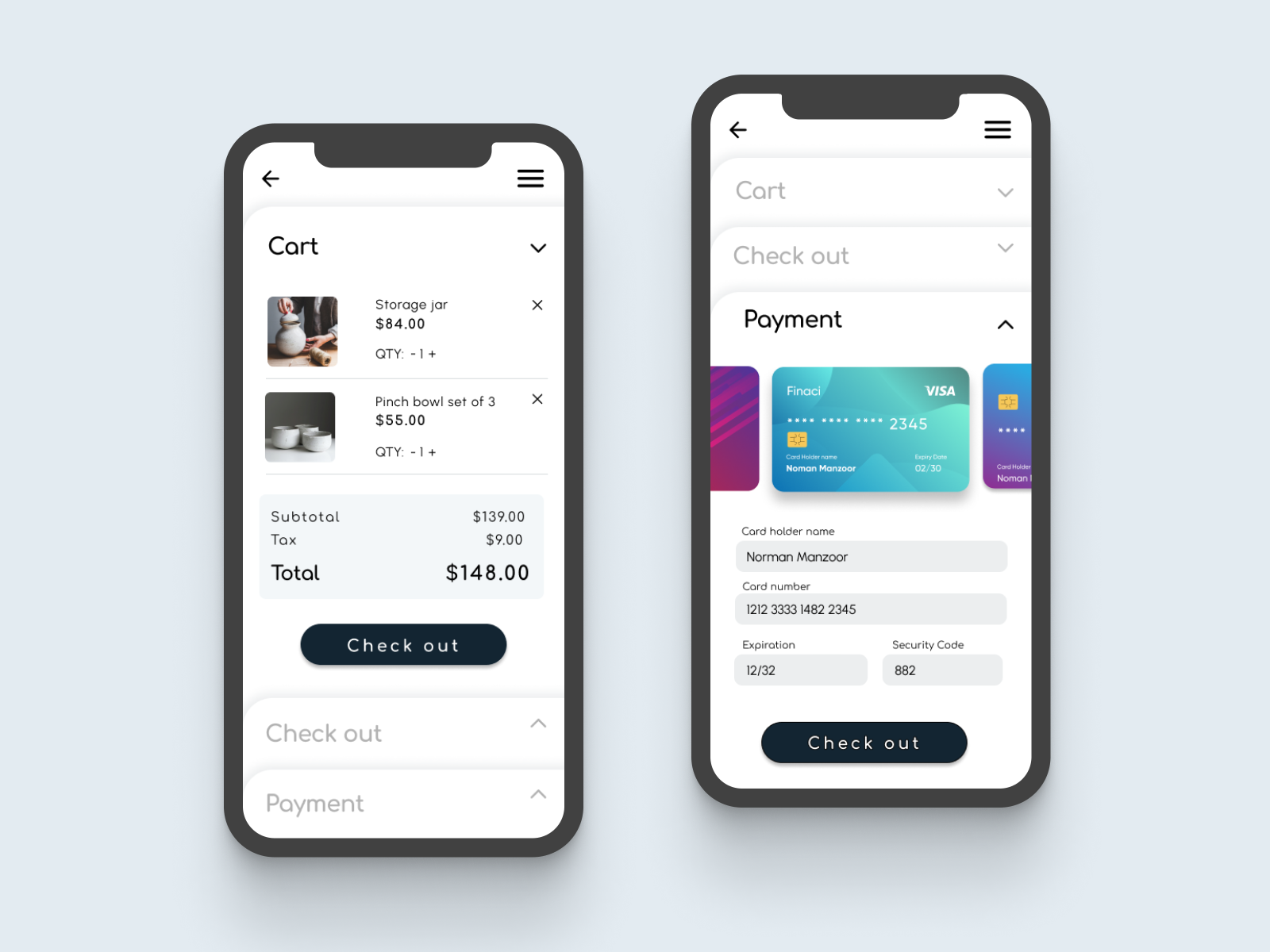 Daily UI 002 - Credit Card Checkout by Nicole Franq on Dribbble