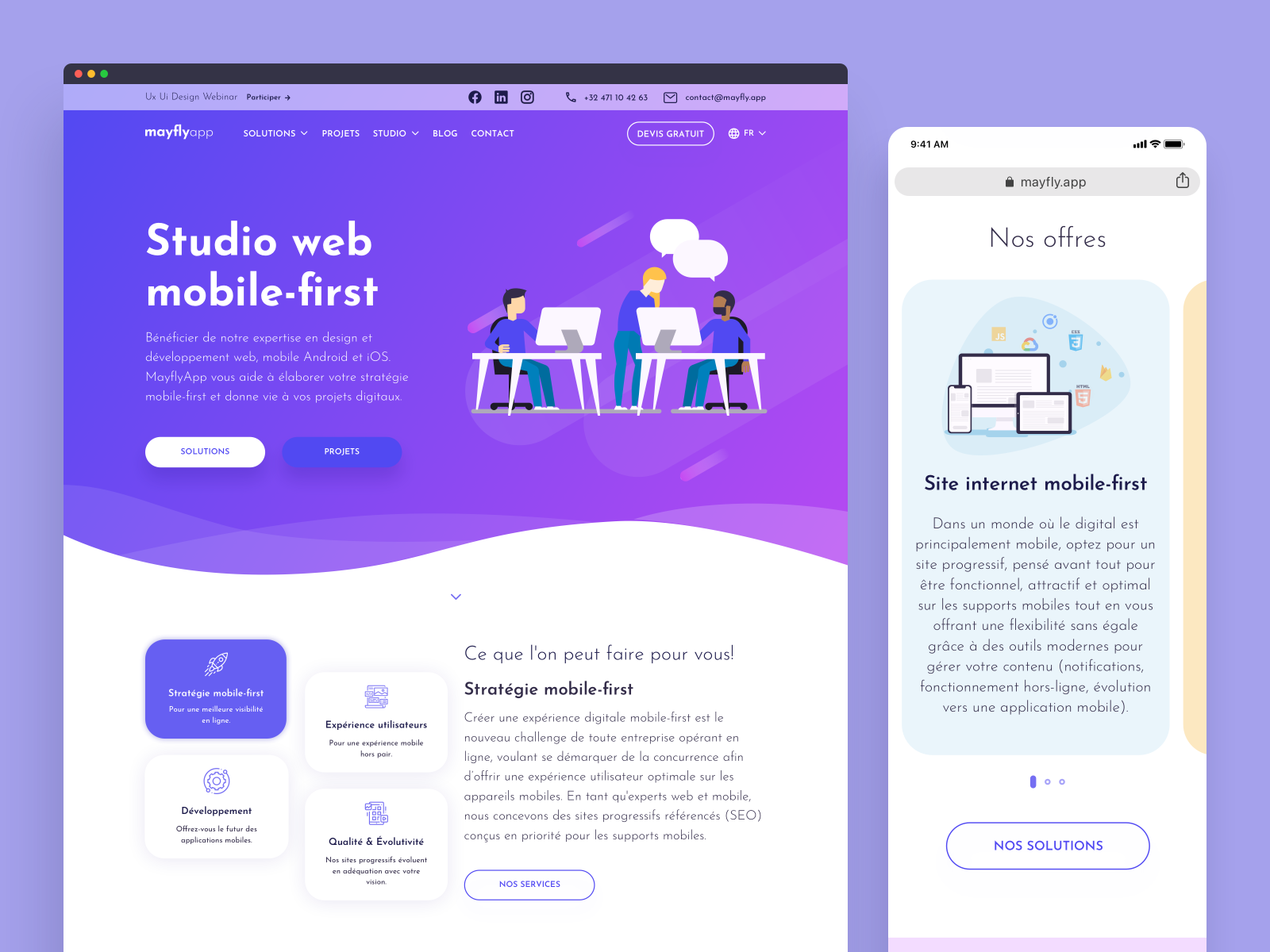Web agency landing page by MayflyApp on Dribbble