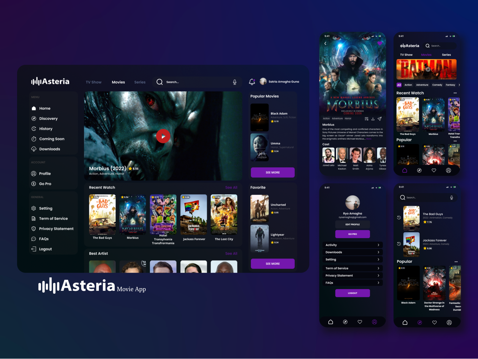 Asteria MovieApp & Web by Satria Amogha Guna on Dribbble
