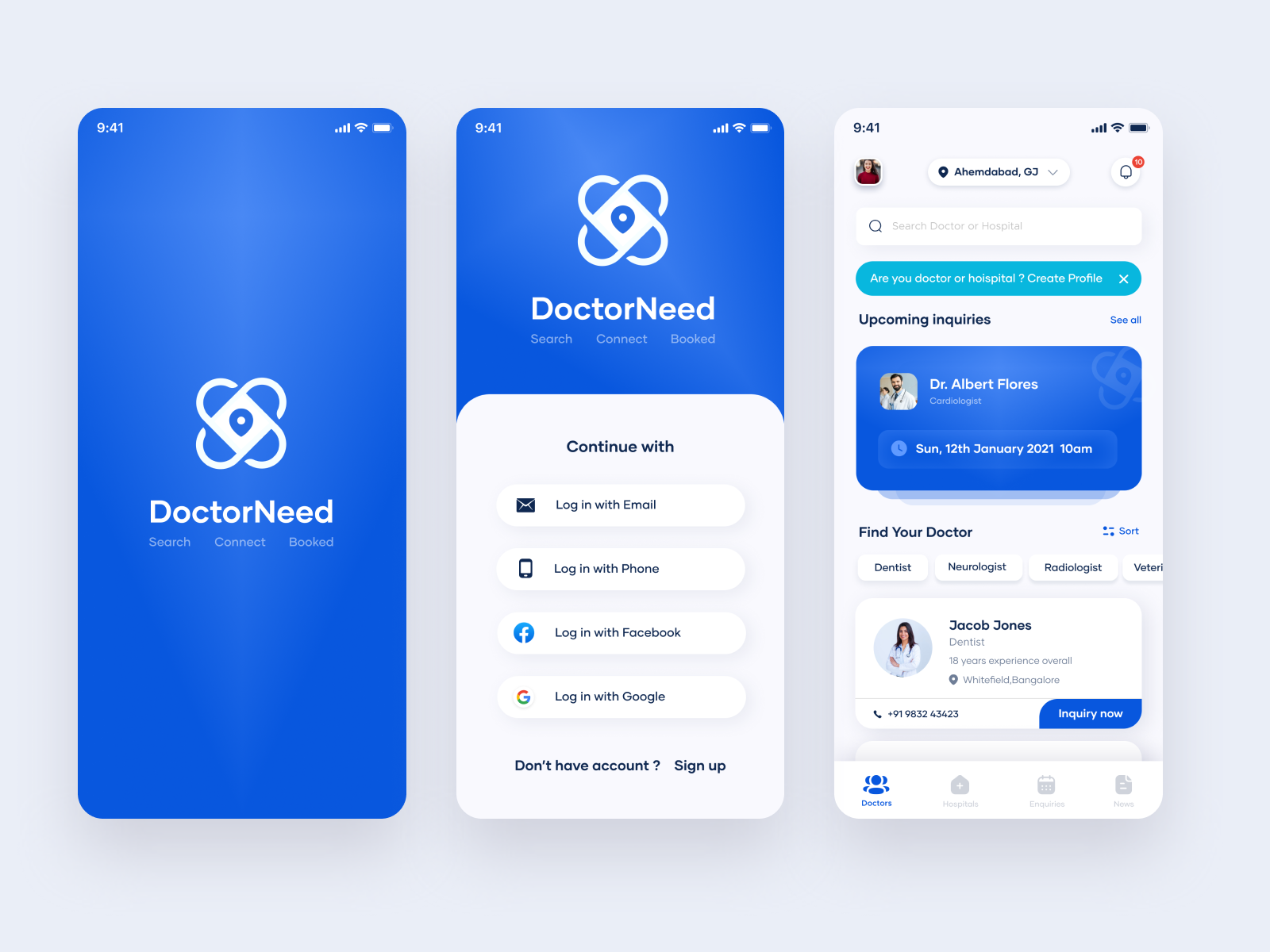 Find Doctor Mobile App by Mohit Pansuriya on Dribbble