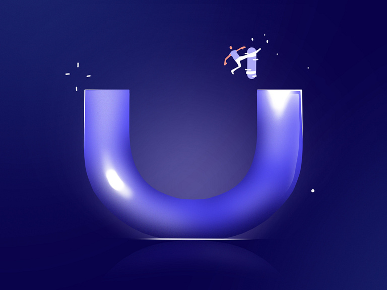 36 days of type - U by Daan Snels on Dribbble