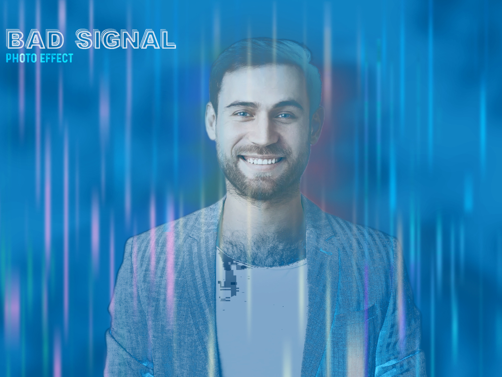 Bad signal photo effect template by msviewbd on Dribbble