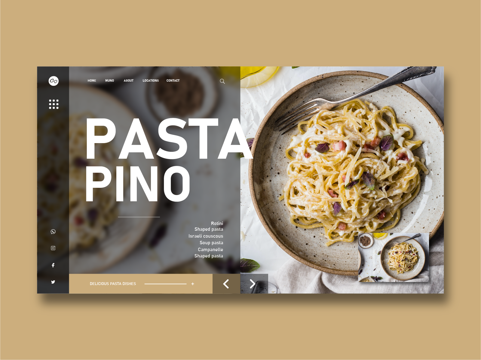 PASTA PLACE WEB DESIGNE FOR I RESTORANT by Brahim Daoudi on Dribbble