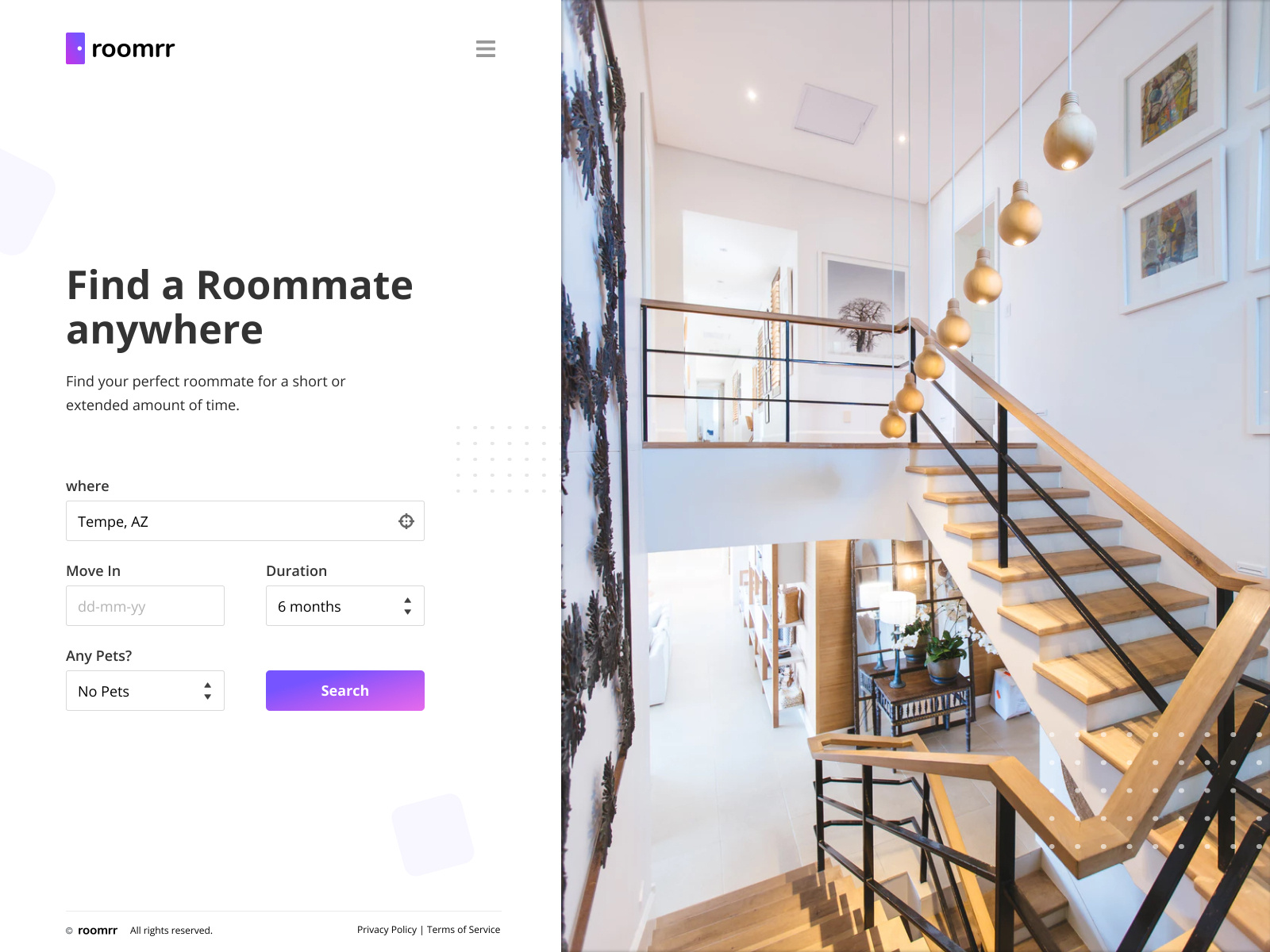Roomrr Roommate Search Concept by Tommy Hare on Dribbble