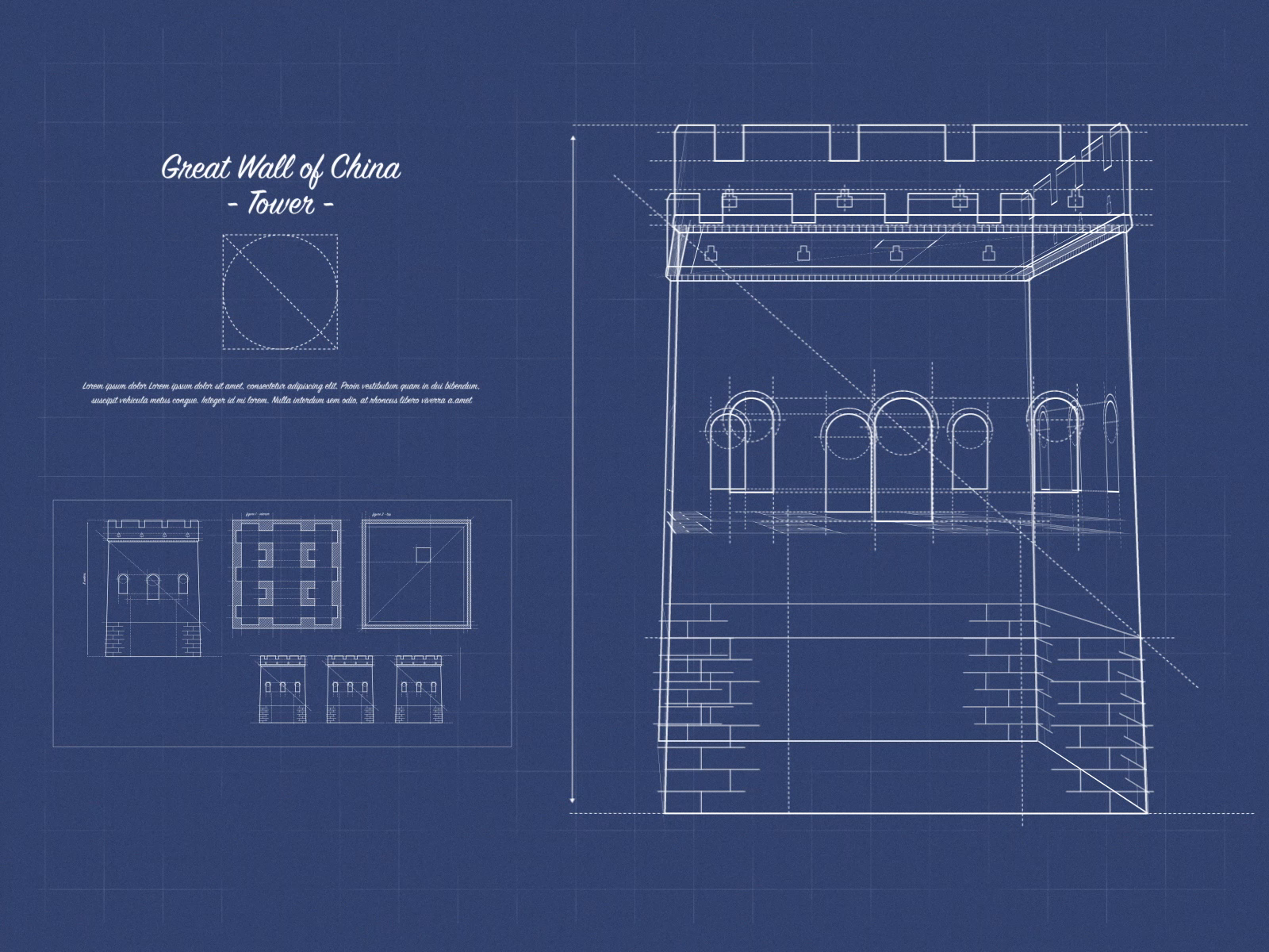 Tower Blueprint by Jan Hemstad on Dribbble