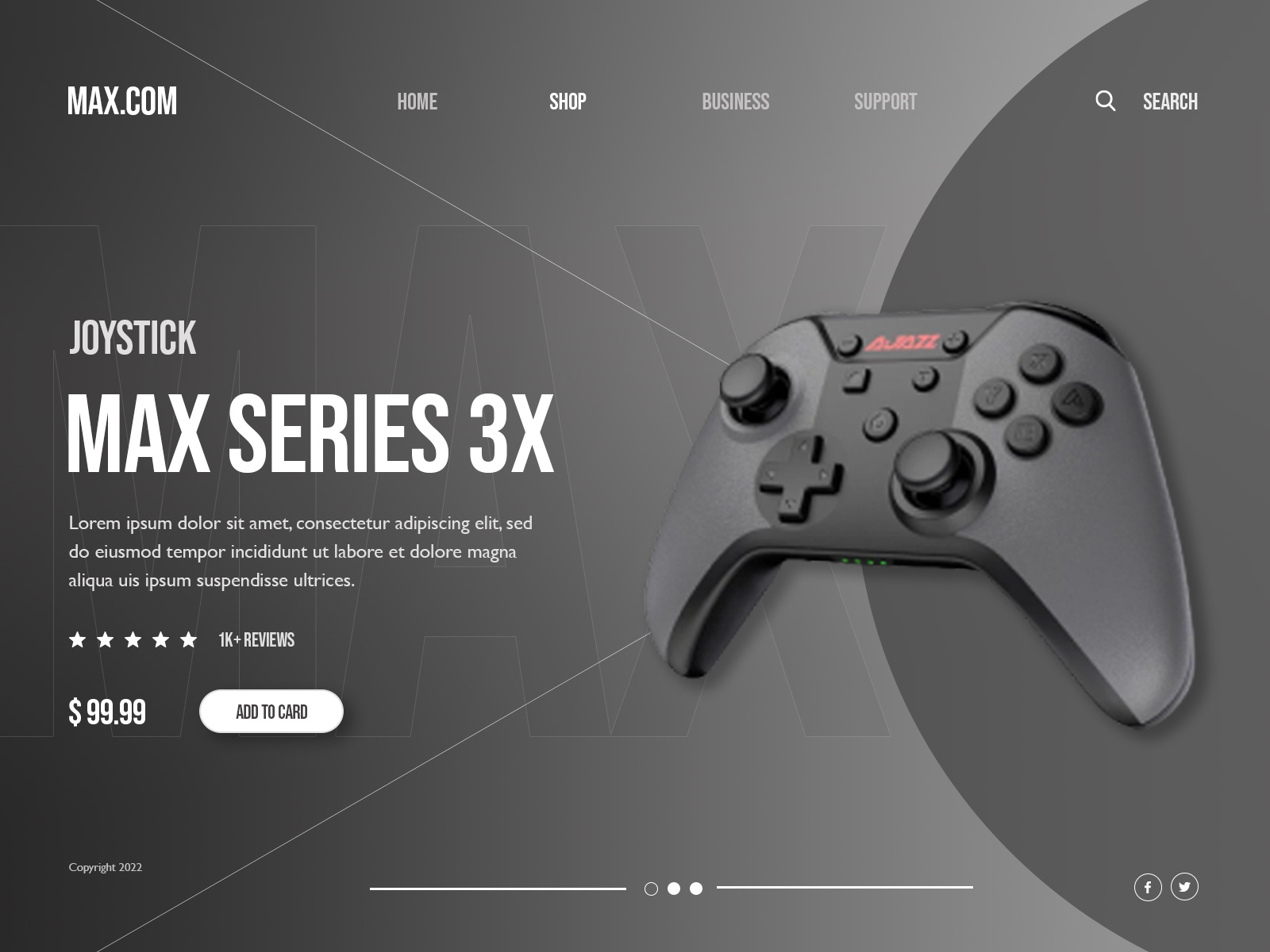 Joystick landing page by Zaid Ali on Dribbble