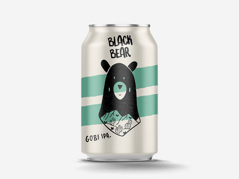 Black Bear Beer Can Design by Leanne Parkinson on Dribbble