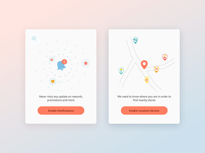 Ask Permission Screens by Kien Hoang on Dribbble