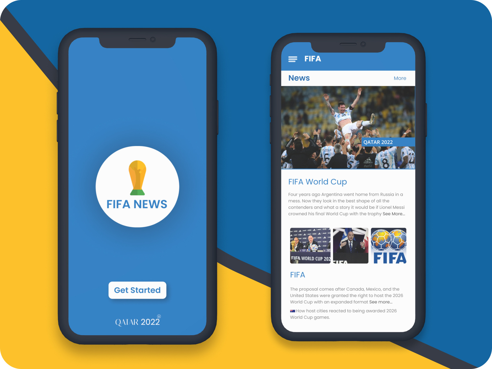 FIFA NEWS Mobile app UI by Mithon Ahmed on Dribbble