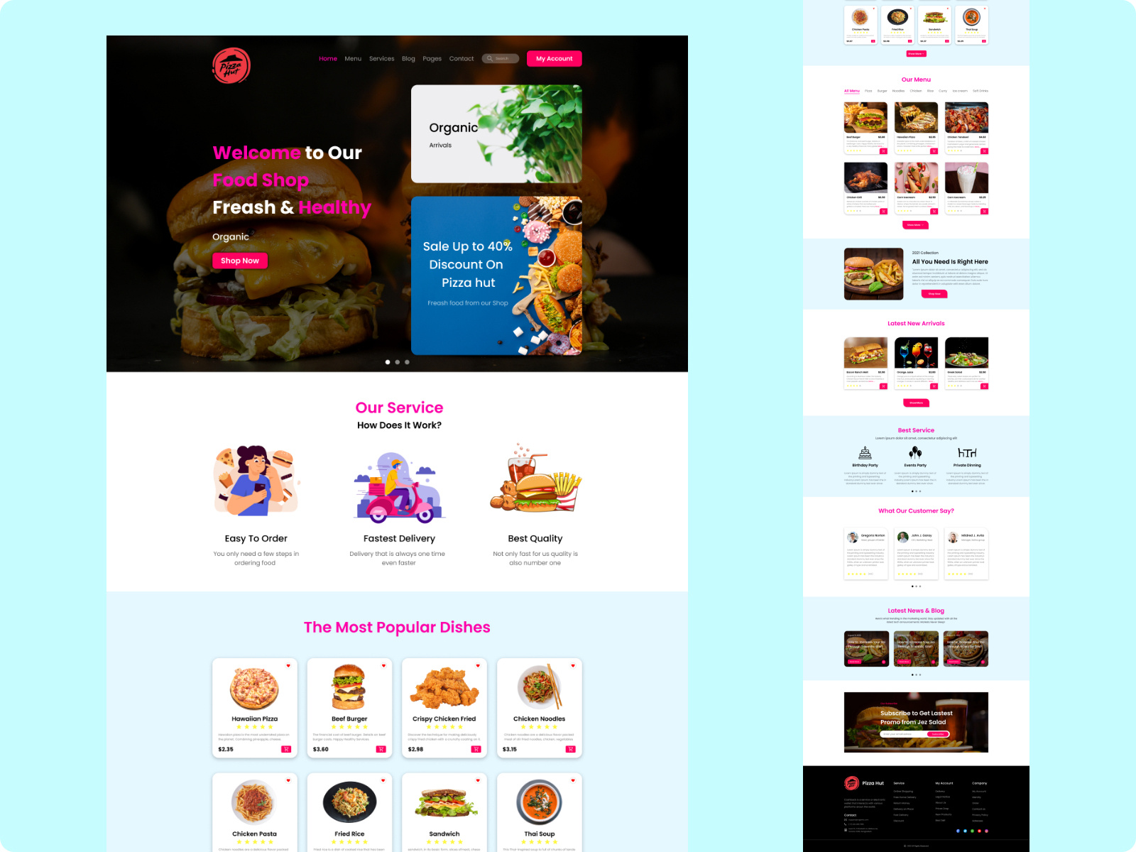 Food Website Landing Page by Mehedi Hasan on Dribbble