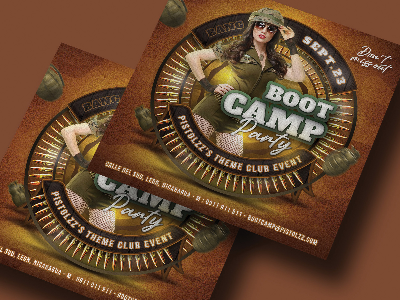 Boot Camp Army Themed Flyer by n2n44 on Dribbble