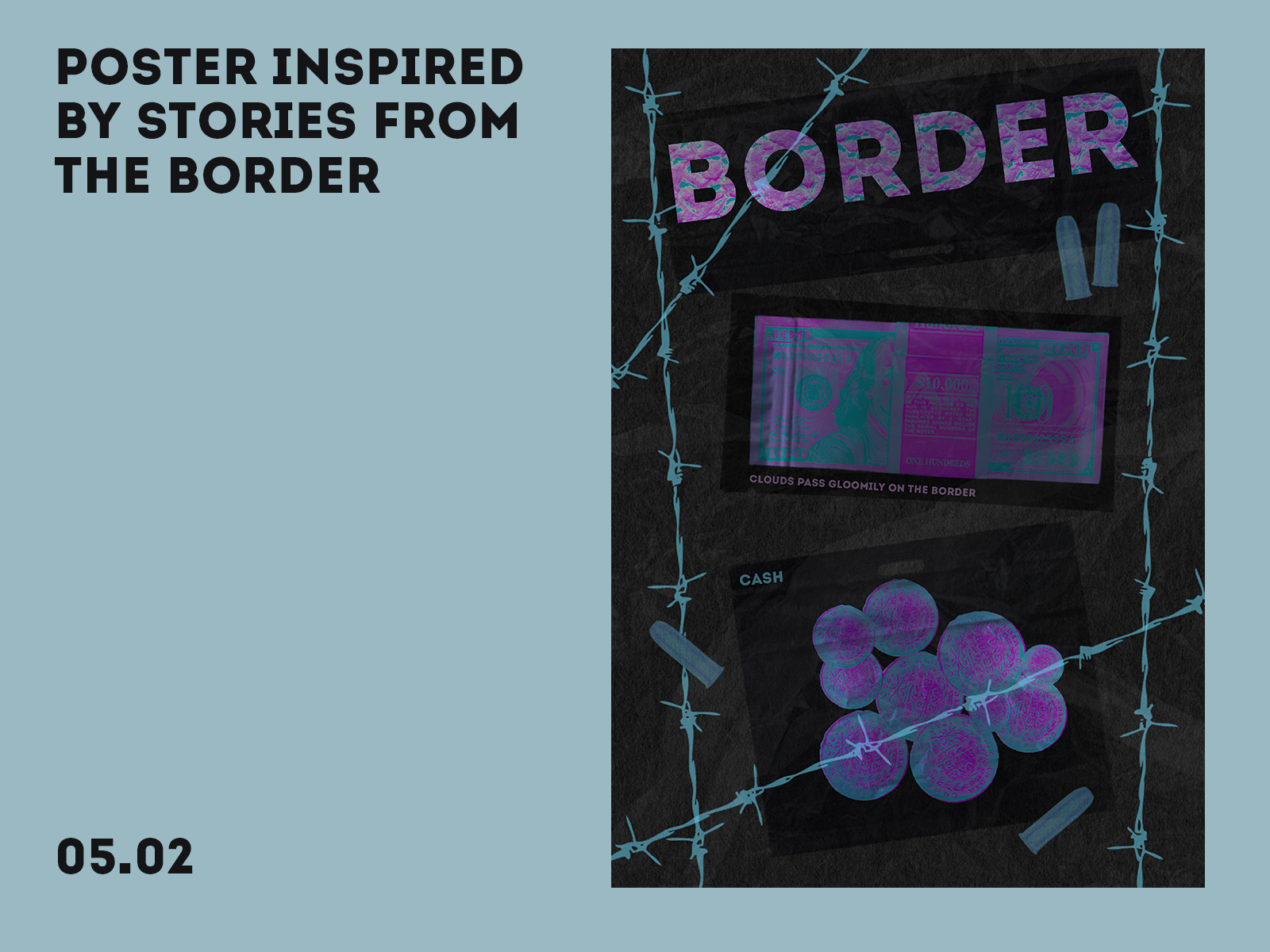 Poster "BORDER" by Alex on Dribbble