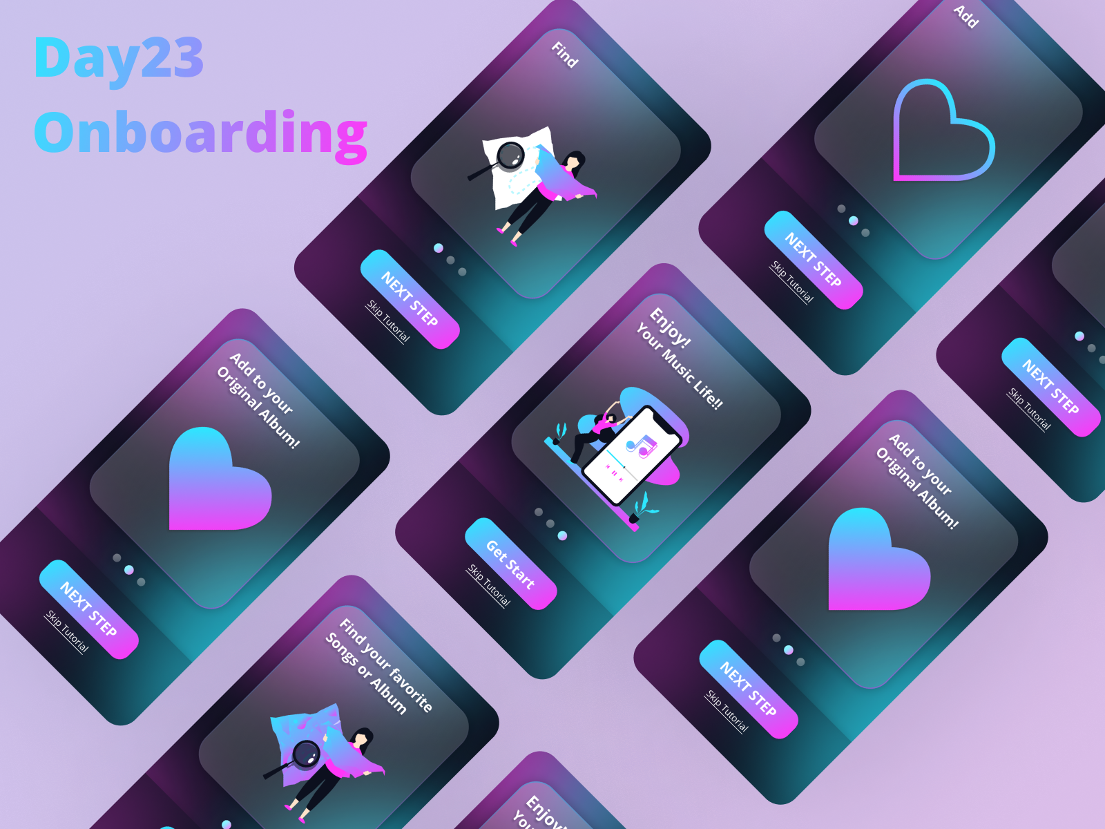 Daily Ui 023 Onboarding by NAO on Dribbble