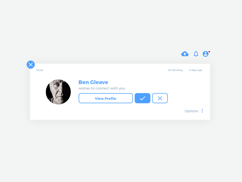 Dribble Daily UI 078 Pending Invitation by Stephen Prior on Dribbble