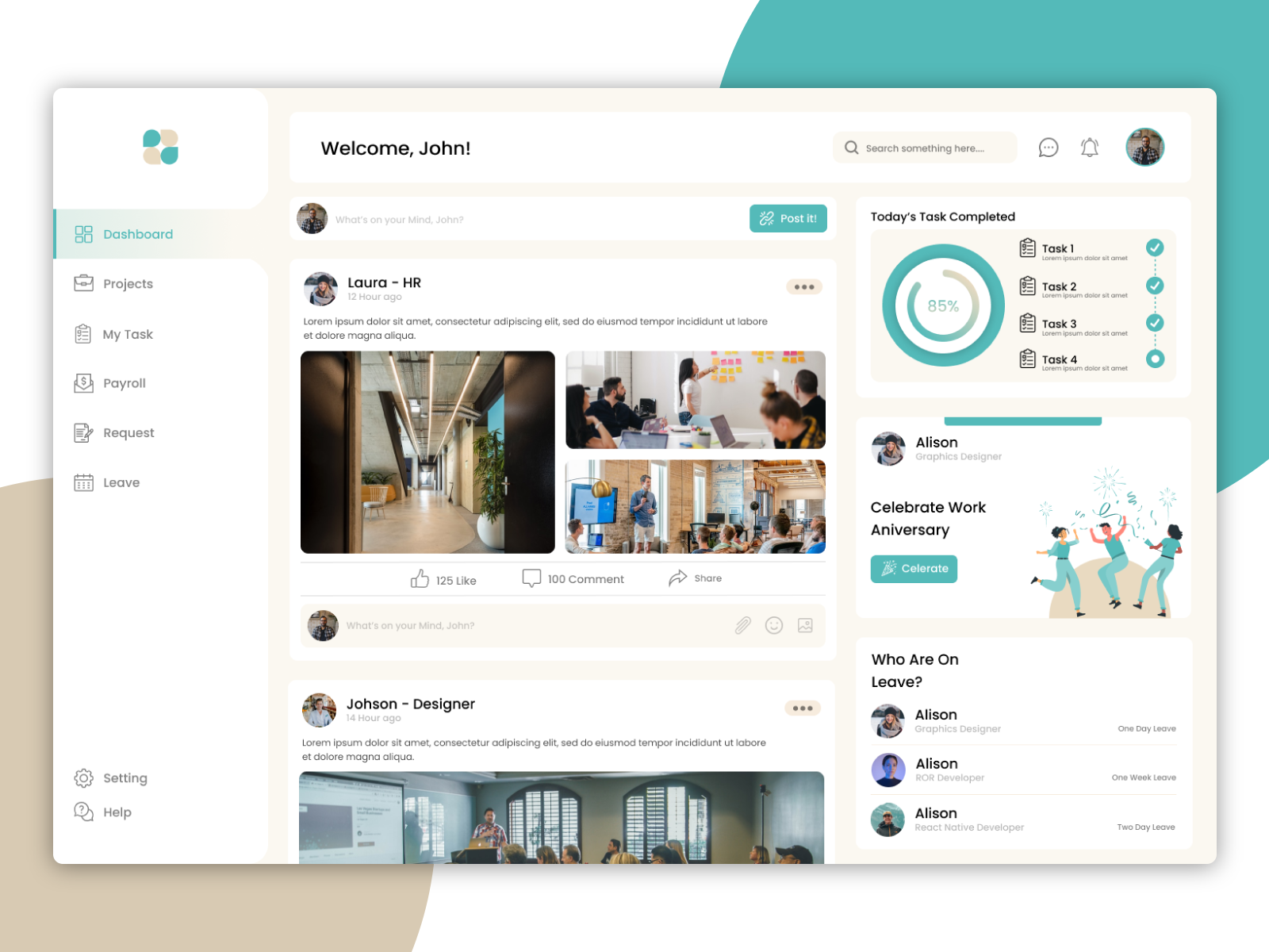 Office Management Dashboard(Employee Module) by Insightlancer on Dribbble