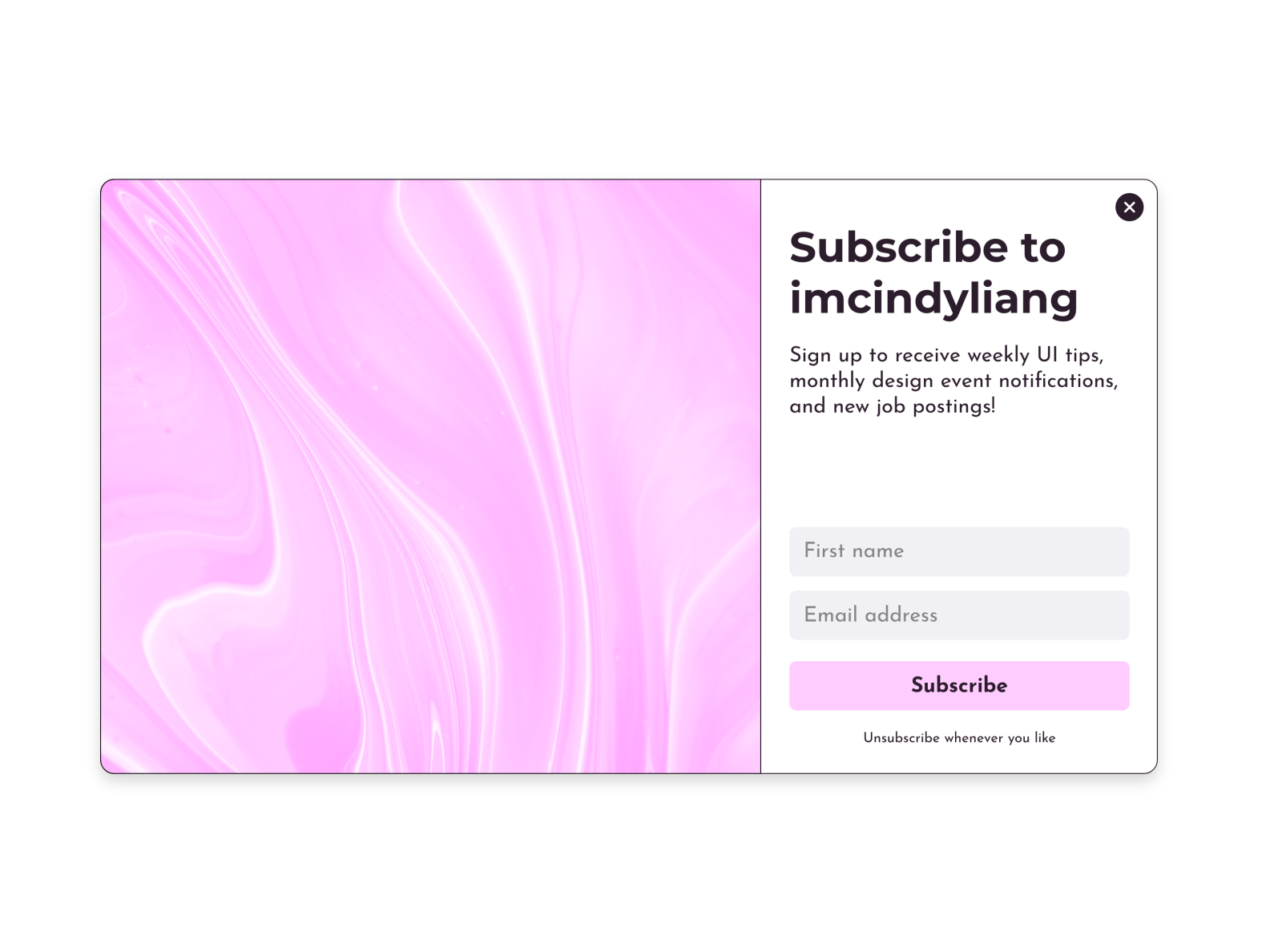 Day 1 - Sign Up by Cindy Liang on Dribbble
