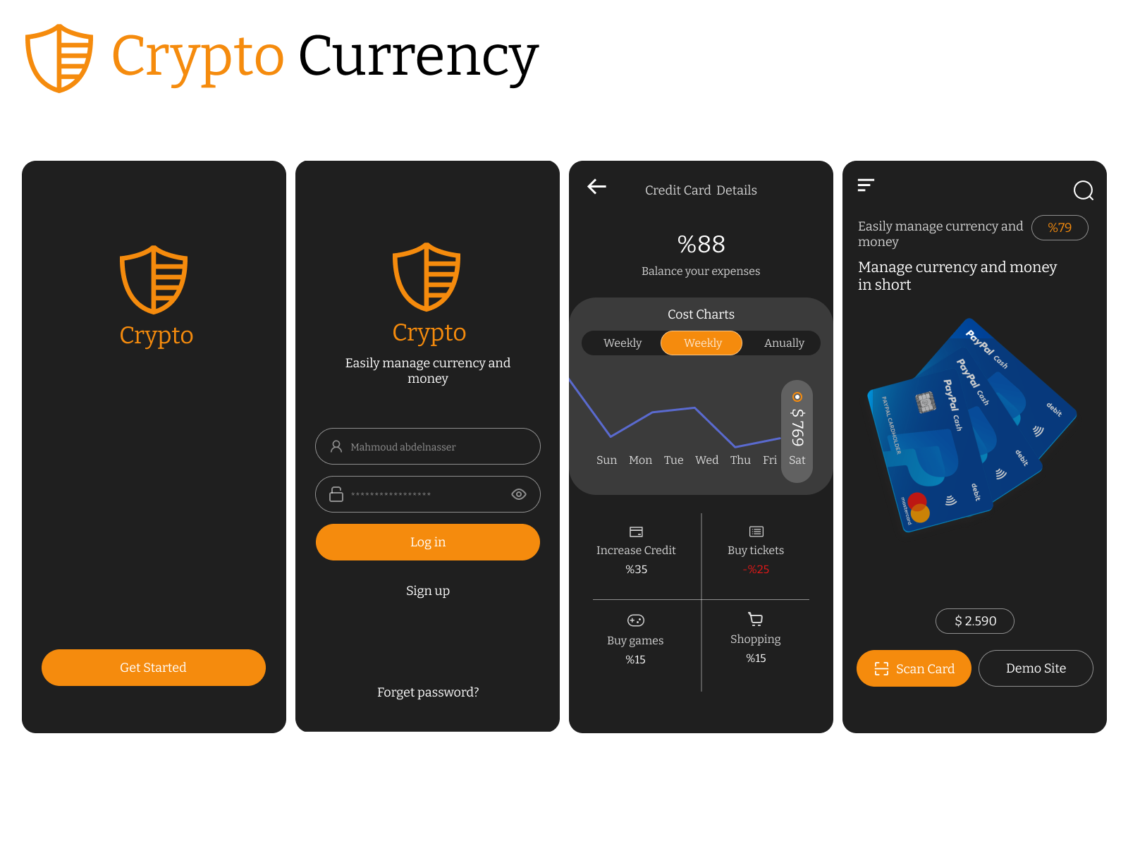 Crypto Currency app by Mahmoud Abd Elnasser on Dribbble
