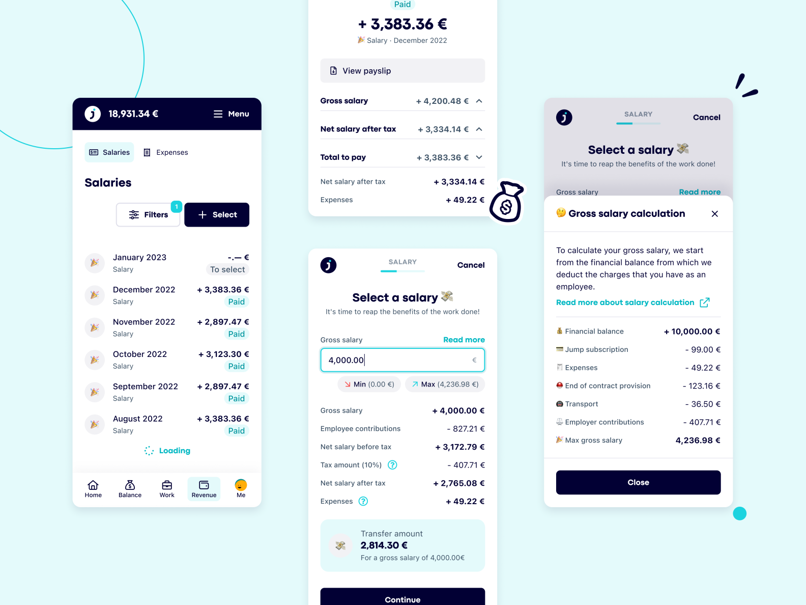 Payroll module 💰 by Noëmie Hamel for Jump on Dribbble