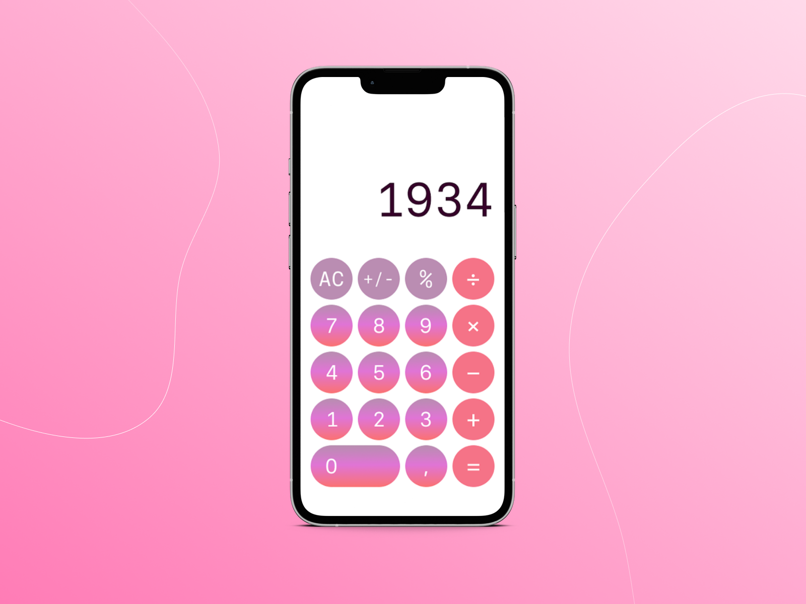 Daily UI Challenge #004 Calculator by Maya on Dribbble