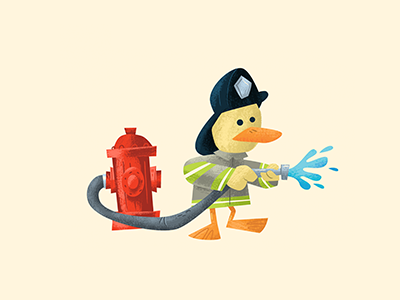 Fire duck by Troy Cummings on Dribbble
