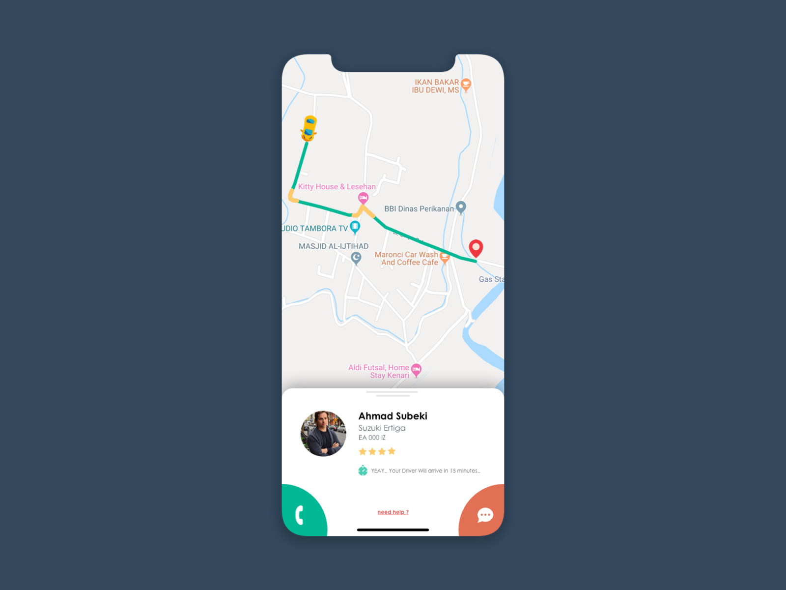 Gojek | Grab | Uber driver mockup maps driver application by Hendra ...