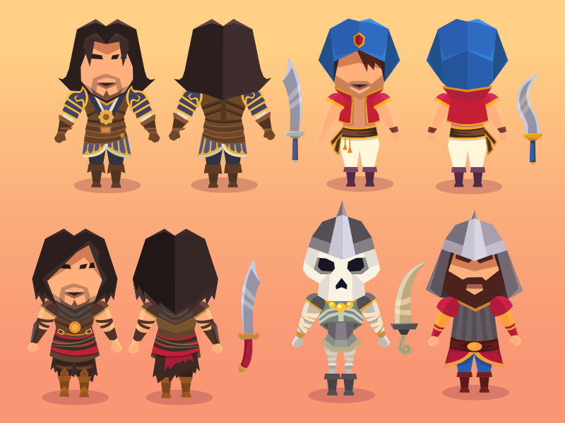 Prince characters by Sasha Skabelina on Dribbble