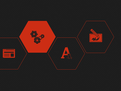 Hexagonal menu by Omar Moreno Melcón on Dribbble